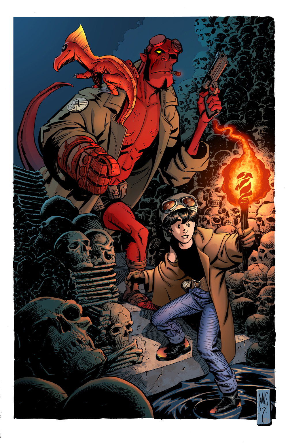 Chance Falconer and Hellboy, colours by Jeromy Cox | Paul Smith